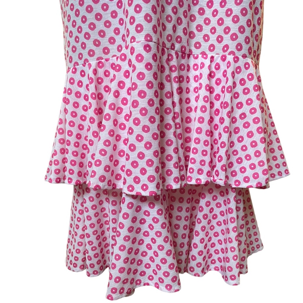 Vintage 80s Barbie Preppy Party Hot Pink White Circle… - Gem